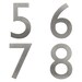 Modern Brushed Stainless Steel House Numbers, Gill Sans Font, With ...