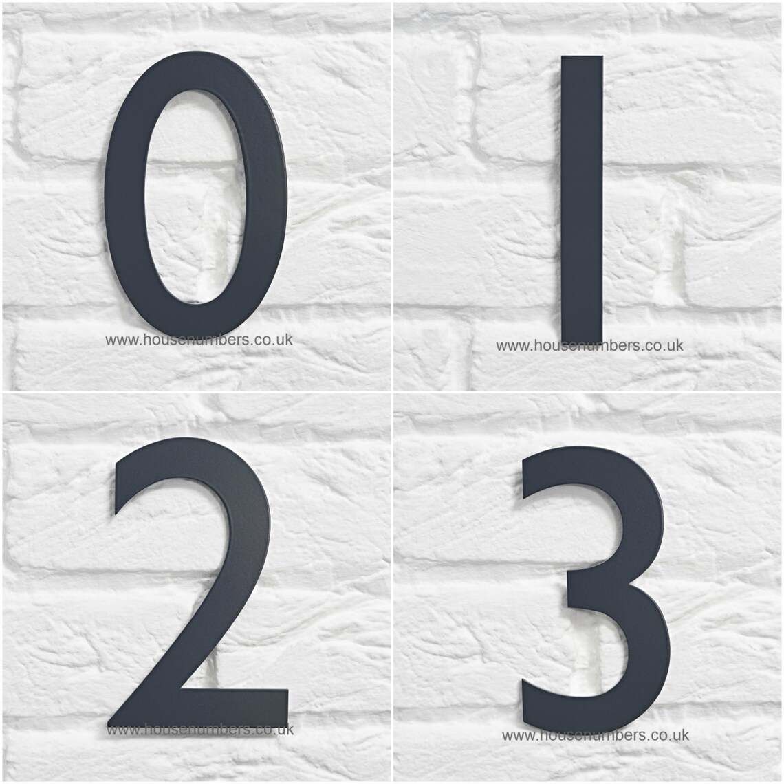 Grey House Numbers House Numbers Individual House Number - Etsy