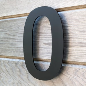 Modern Black House Numbers 20cm Acrylic Floating Matt Black House ...