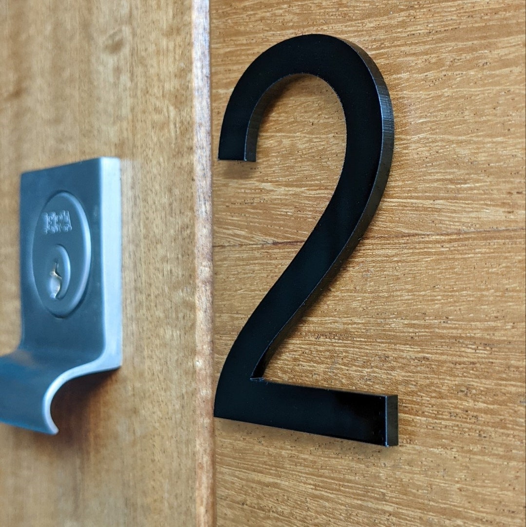 Door Number Sans Serif Acrylic Simple House Number Modern Door Number ...
