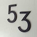 Modern Matt Black Acrylic Door Number, Neutra Font, Stick on Fixings ...