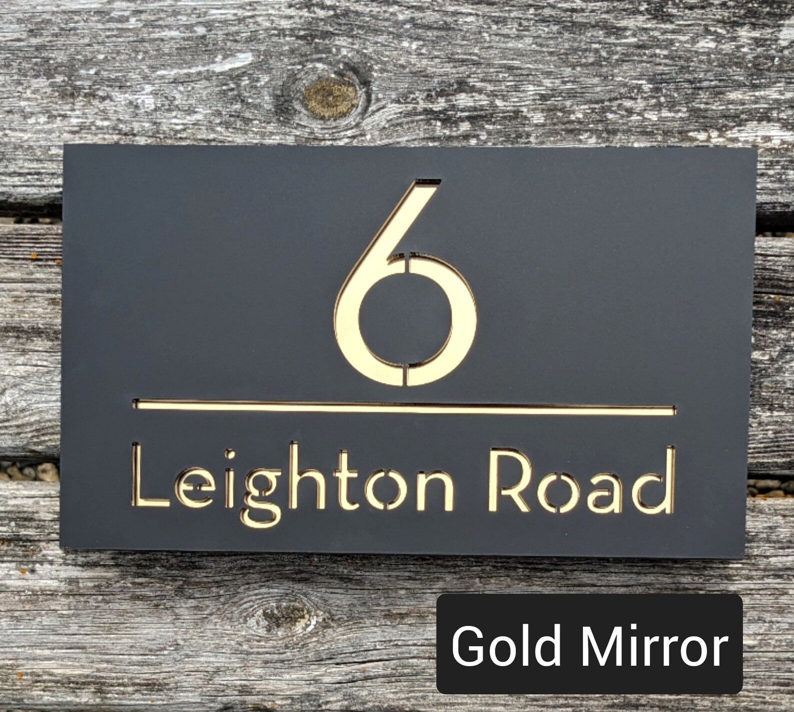 Modern House Number Plaque - Recycled Acrylic - Customisable - House ...