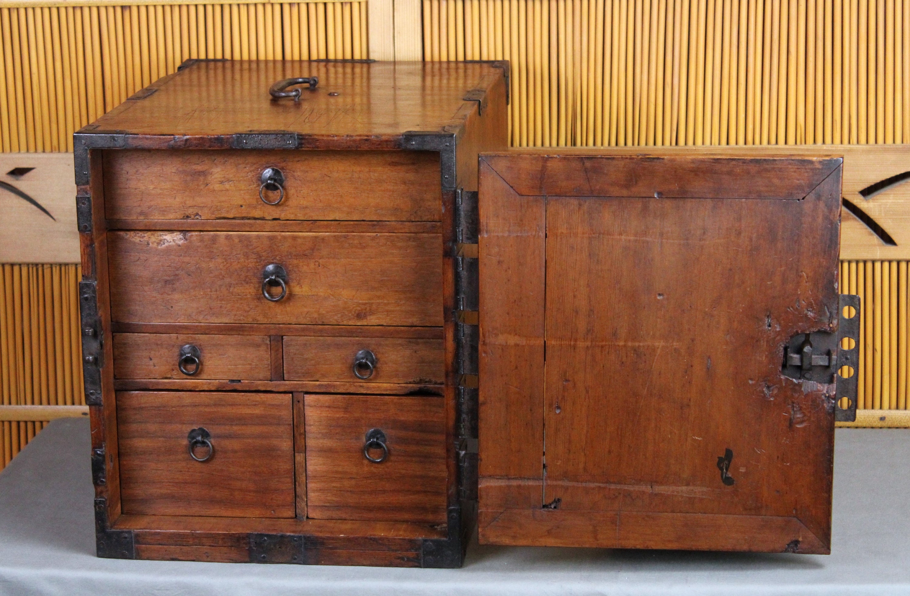 Large, Antique Japanese Ship's Safe, Funadansu, Cypress, 15h, Large ...