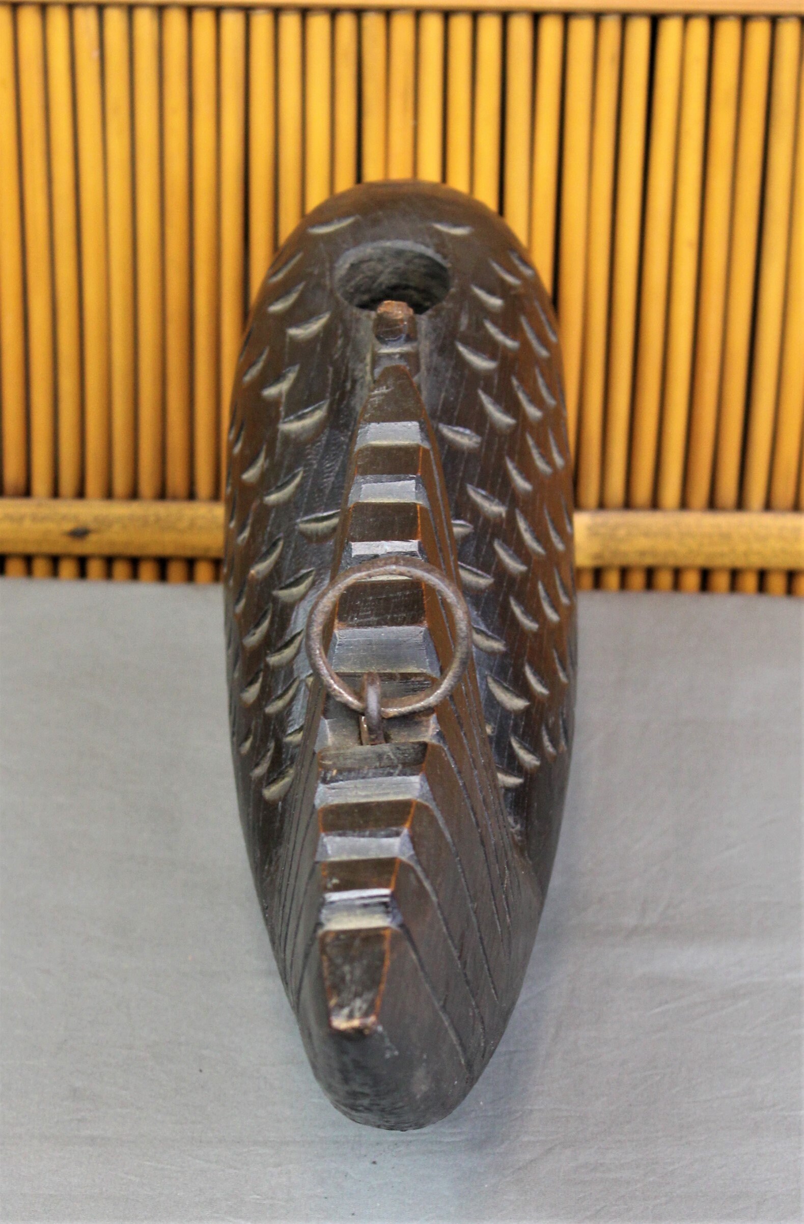 Vintage Japanese Keyaki Hardwood Fish, Hand Carved, for Jizai Kagi ...