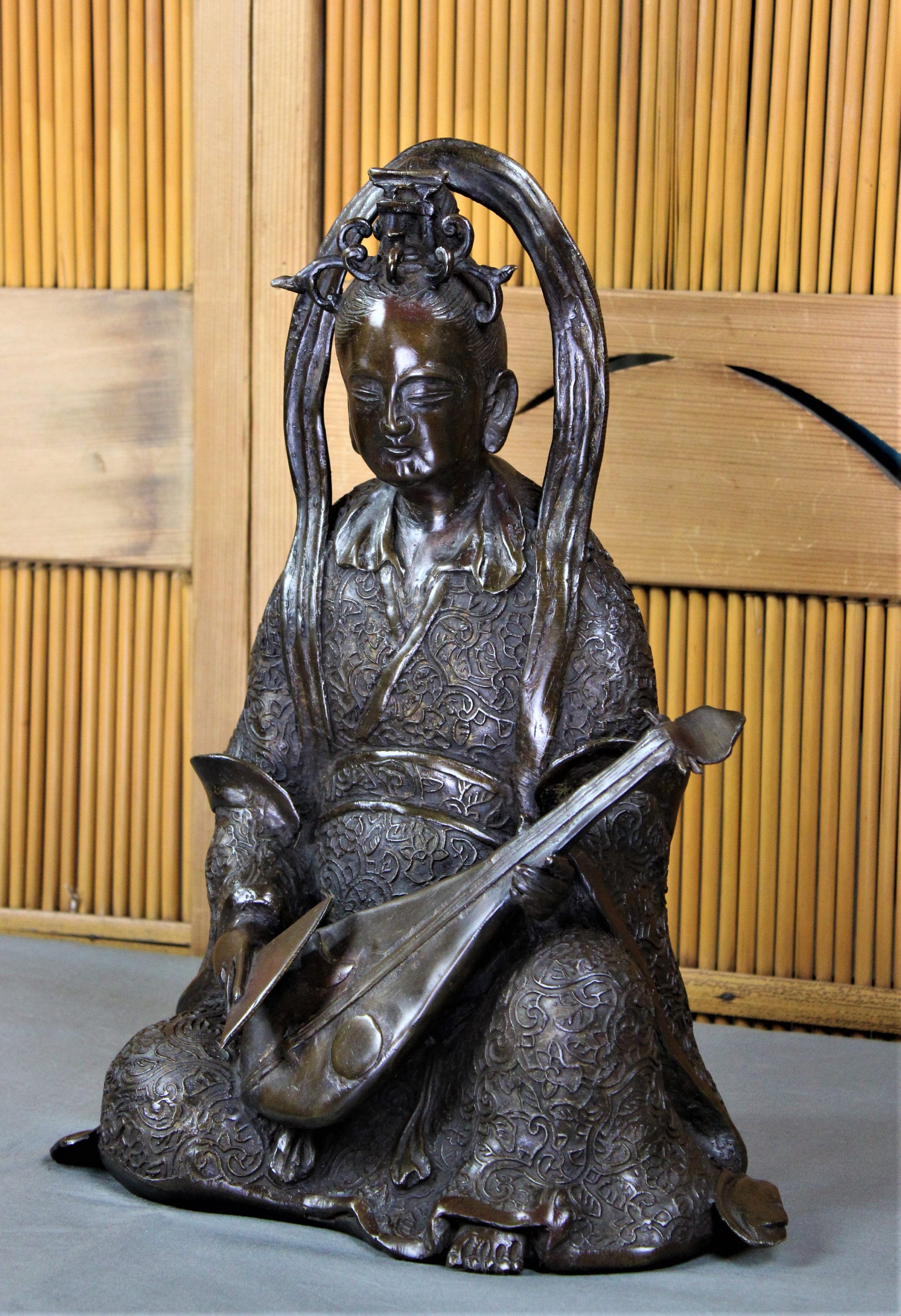 Large Antique Japanese Bronze Benzaiten Goddess of Music - Etsy