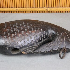 Vintage Japanese Keyaki Hardwood Fish, Hand Carved, for Jizai Kagi ...