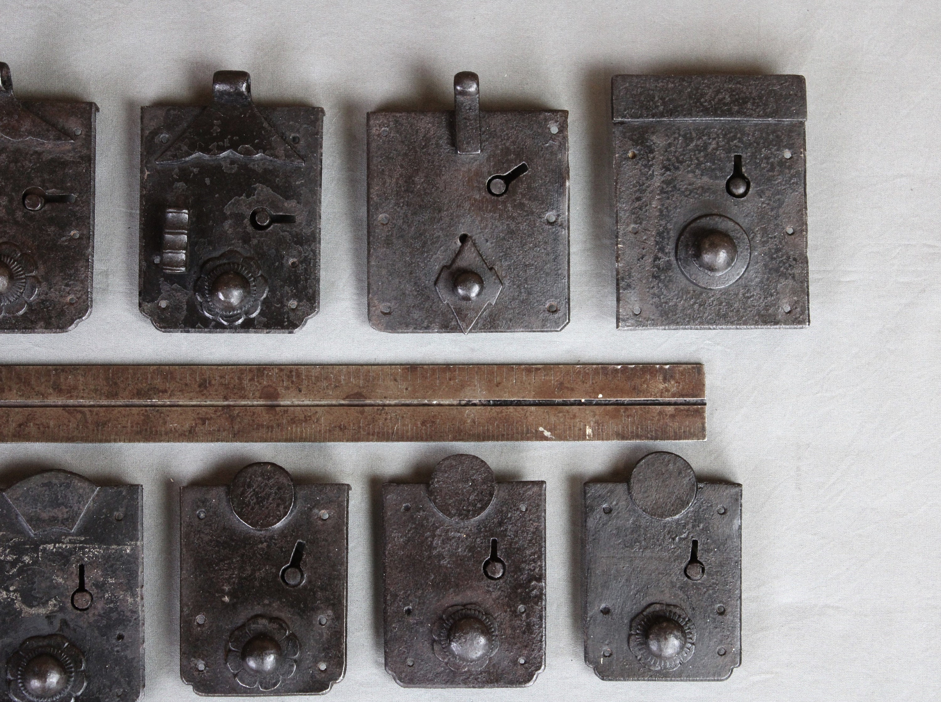 10 Antique Iron Japanese Tansu Chest Locks, Handmade, Several Styles ...