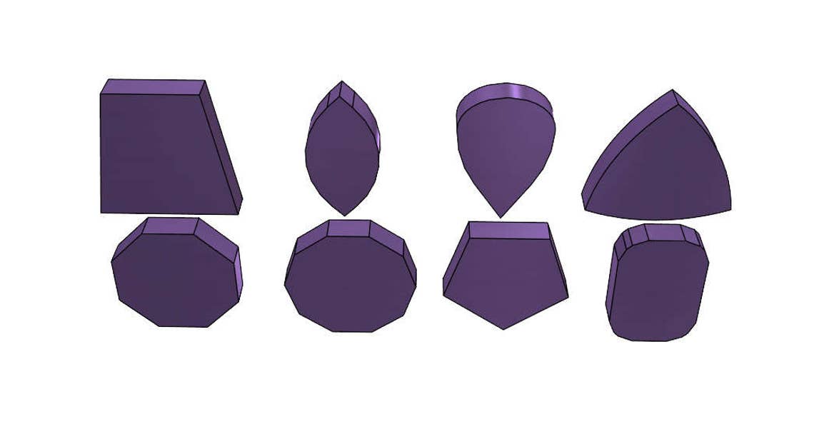 3D Files: Simple Gems - 3D Model - Etsy