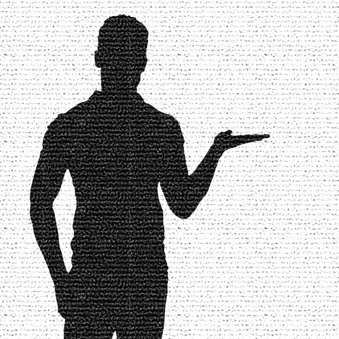Man Gesturing Right - Silhouette for Cricut, Cutouts, Design - SVG, EPS ...