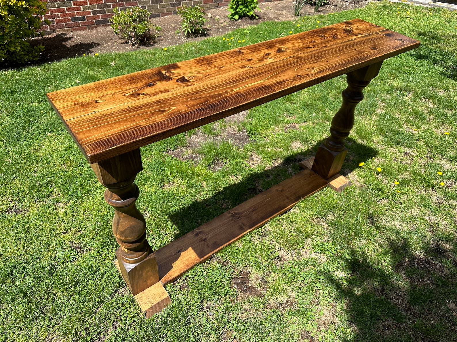 Farmhouse Entry Table With Turned Legs - Etsy