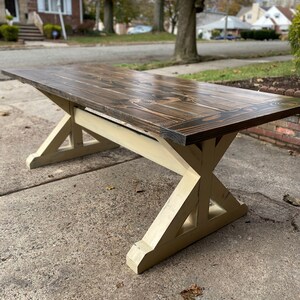 X Legs Farmhouse Dining Table - Etsy