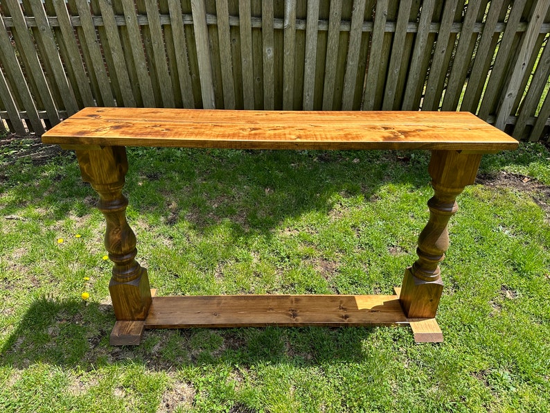 Farmhouse Entry Table With Turned Legs - Etsy