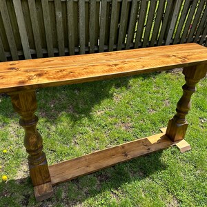 Farmhouse Entry Table With Turned Legs - Etsy