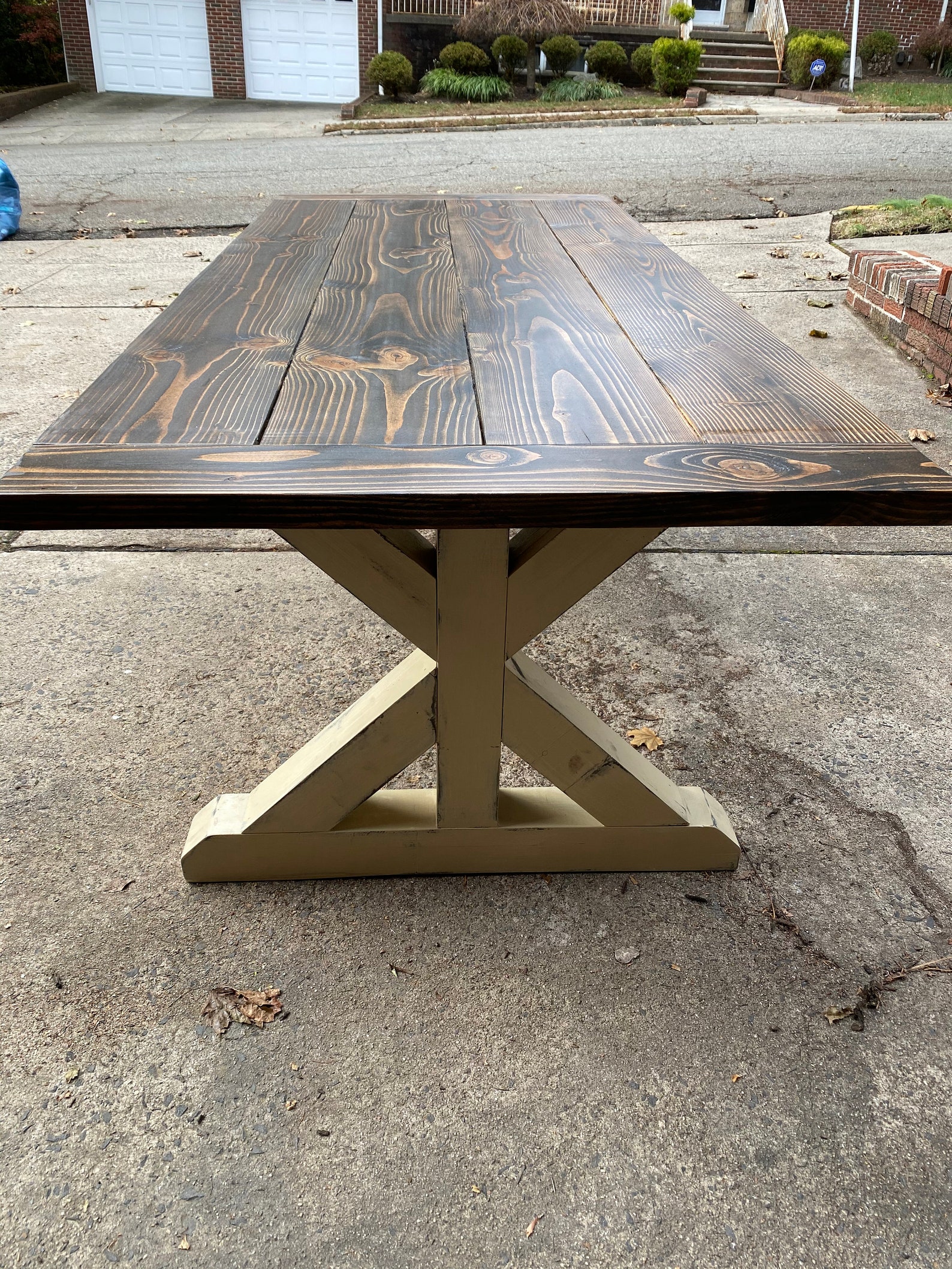 X Legs Farmhouse Dining Table | Etsy