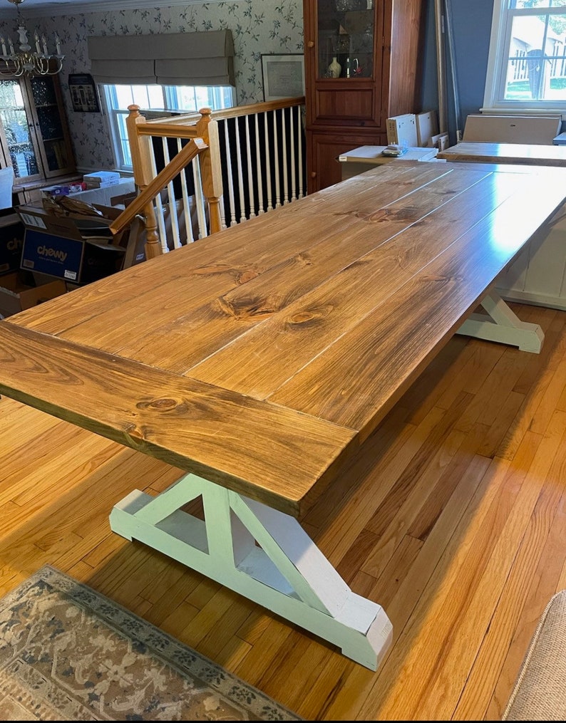 X Legs Farmhouse Dining Table - Etsy