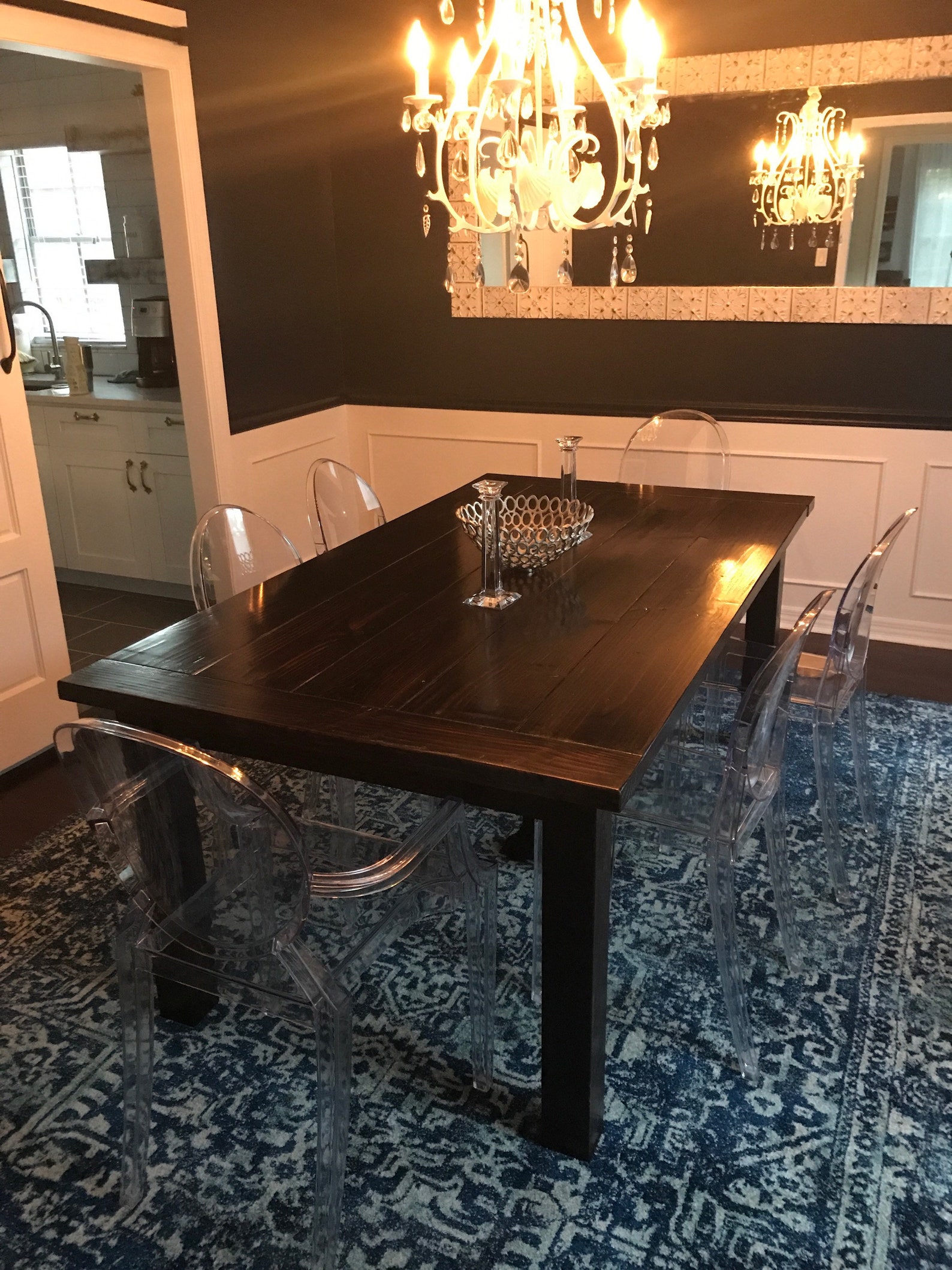 Farmhouse Dining Table With Breadboard Ends - Etsy