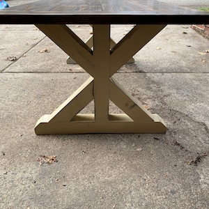 X Legs Farmhouse Dining Table - Etsy