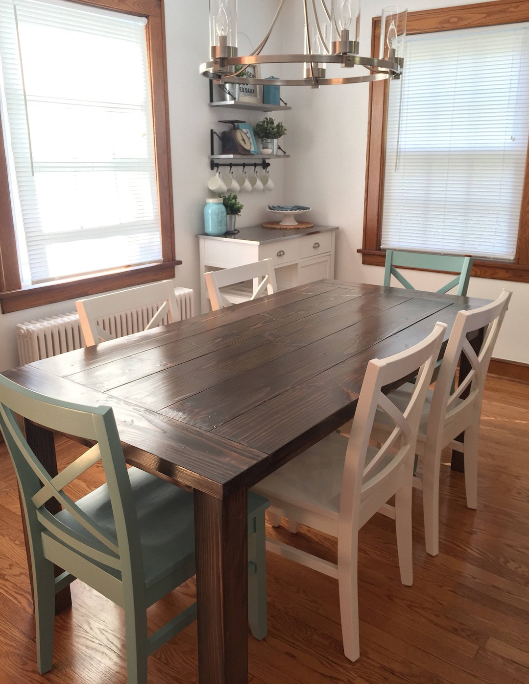 Farmhouse Dining Table With Breadboard Ends - Etsy