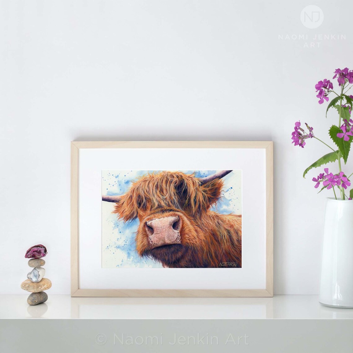 Highland Cow Art Print - A4 Limited Edition Giclée Print - Etsy