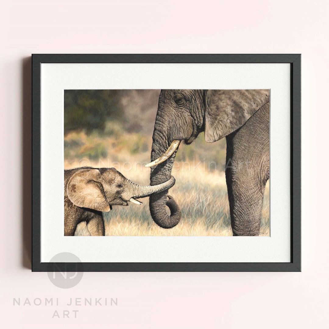 Elephant Art Print - Limited Edition Giclée Print - A2, A3, A4 - Etsy