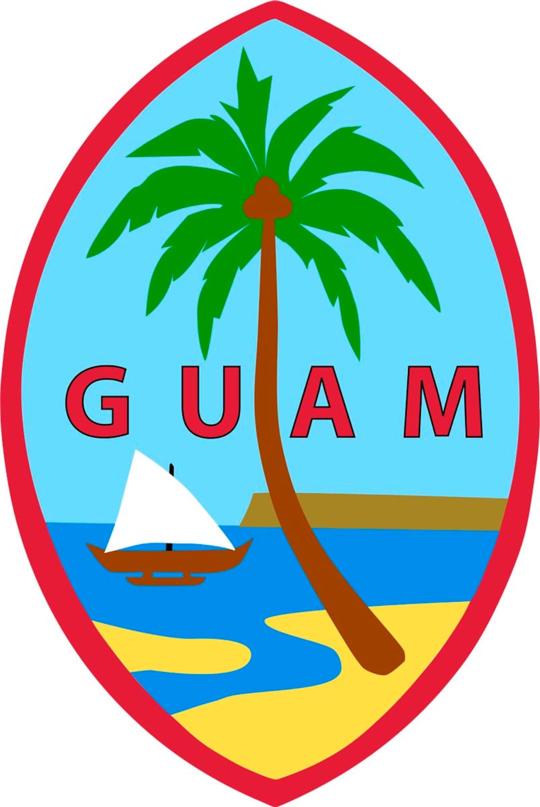Guam Seal Clip Art Vector Image High Resolution - Etsy