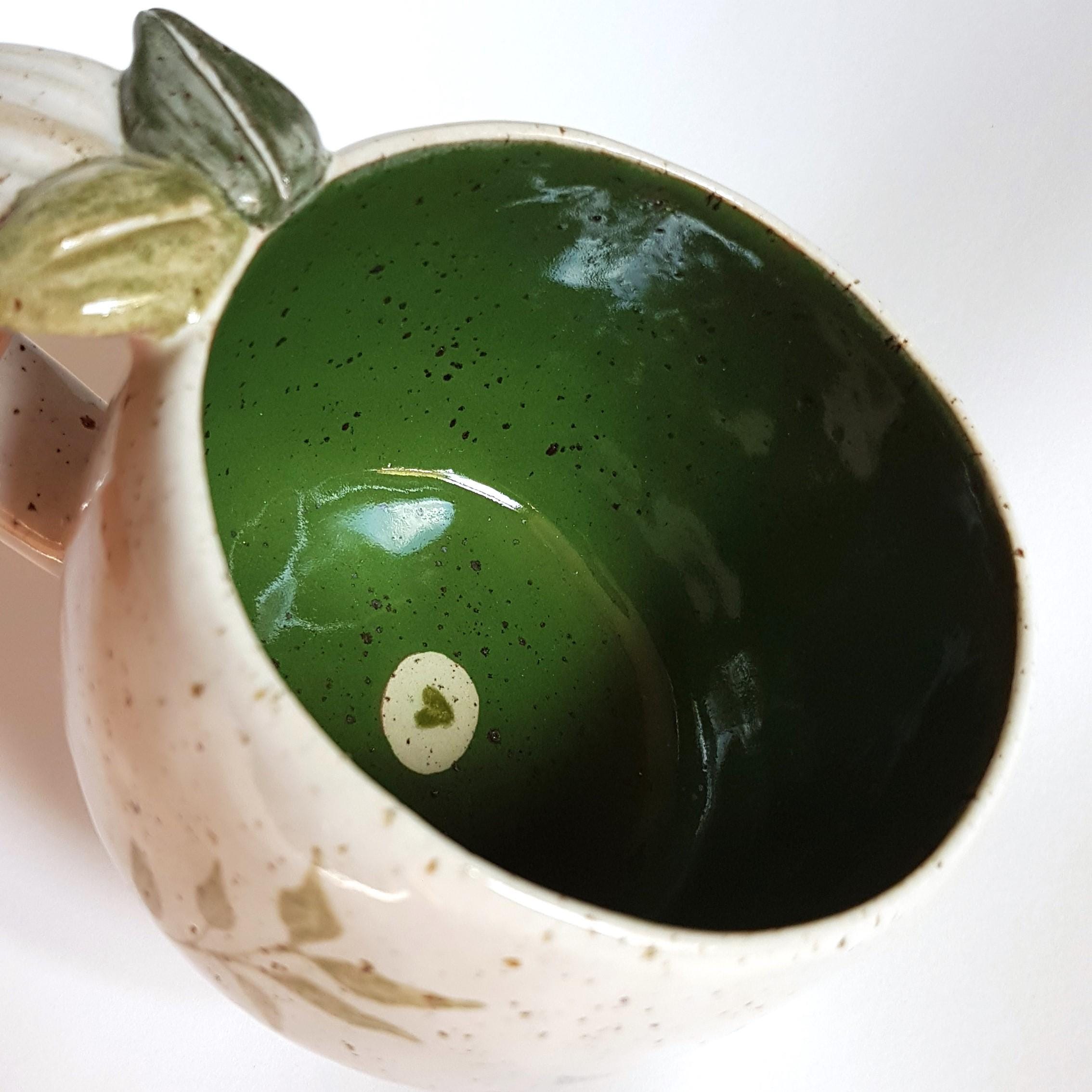 Sprout Pattern Stoneware Mug, Rural Cottagecore Tea Mug, Botanical ...