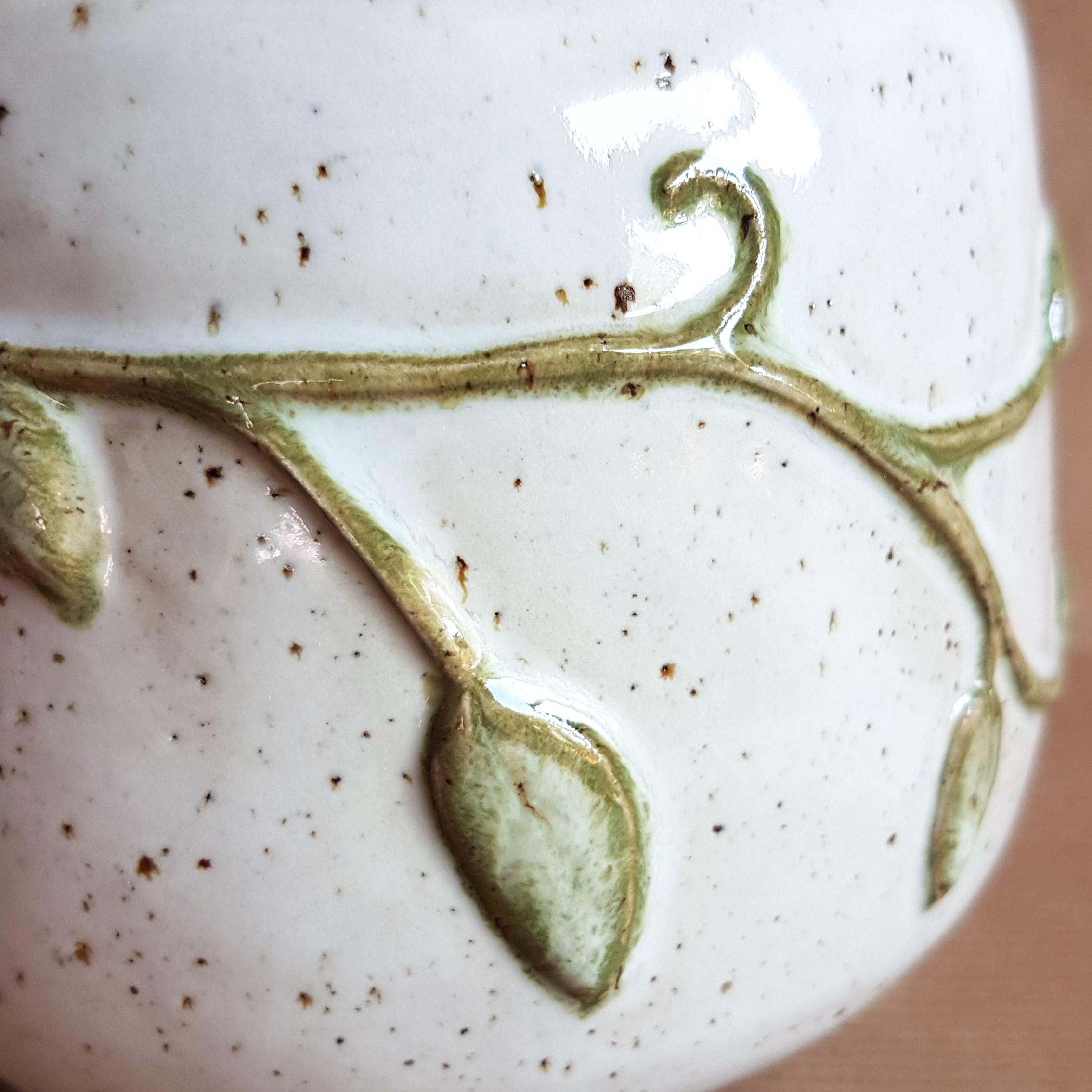 Nature Inspired Ceramic Mug, Botanical Artisan Mug, Handmade Herbal Mug ...