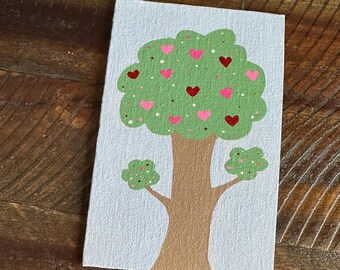Love (heart) Tree Canvas Painting 16x20 - Etsy