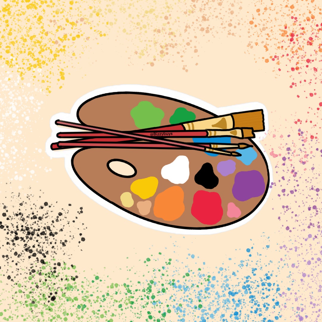 Paint Pallet Sticker - Etsy