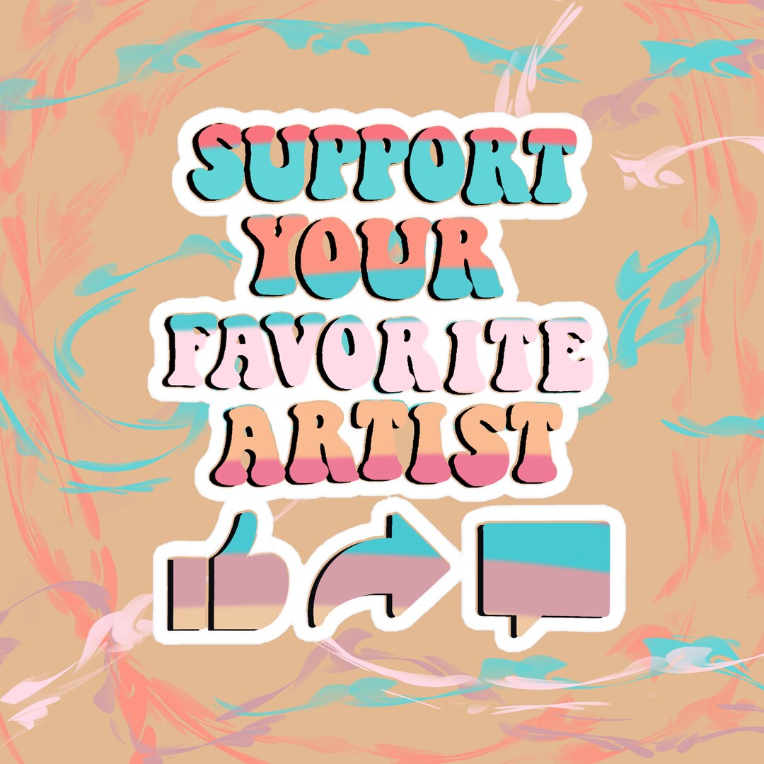Artist Supporting Artist Sticker - Etsy