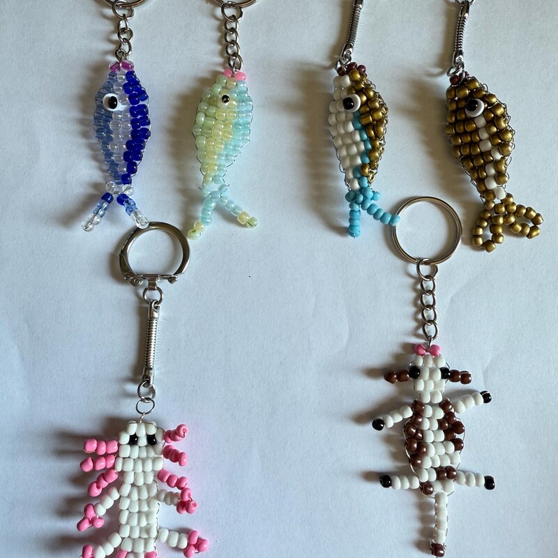 Beaded Animal Keychain - Etsy
