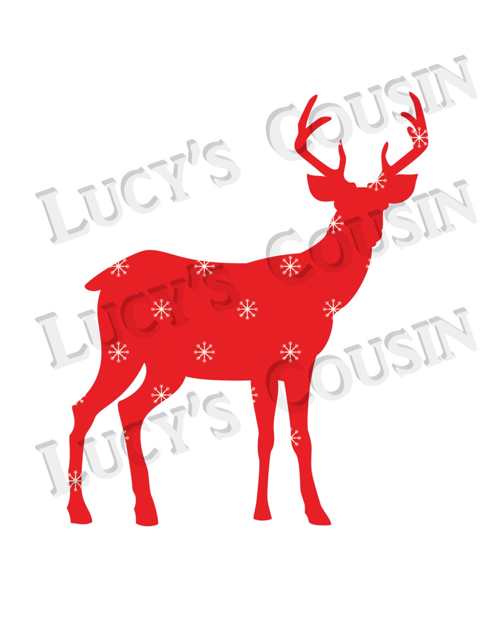 Deer Buck Pattern - Christmas Digital Print, Instant Download - Etsy