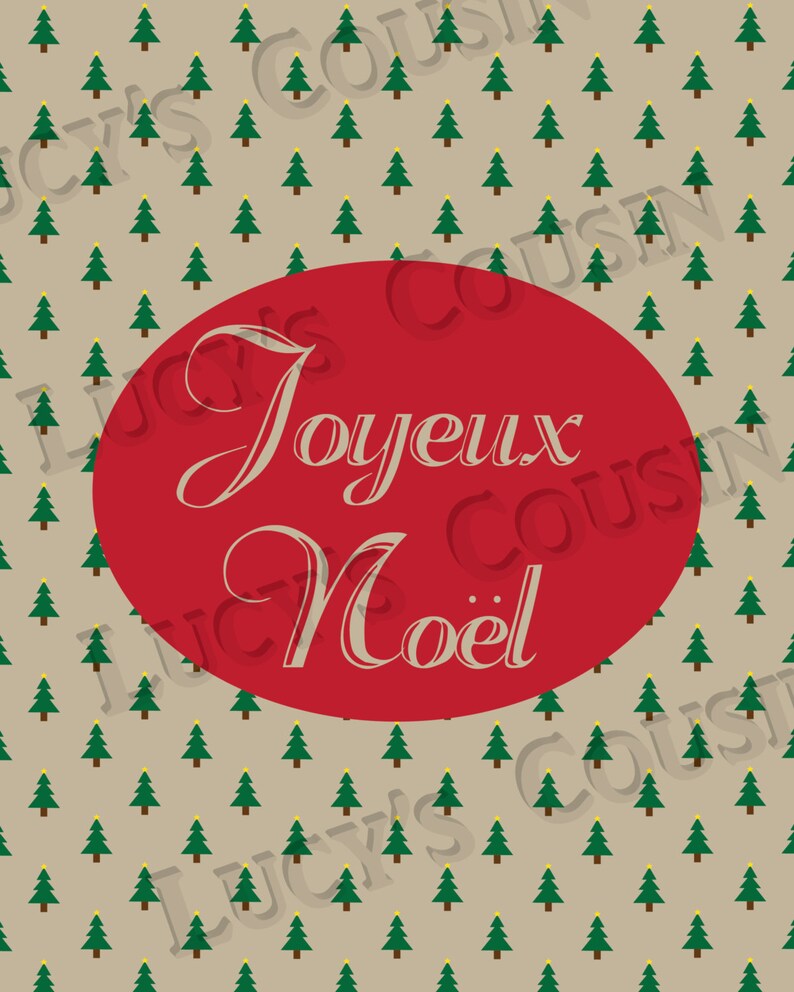 Joyeux Noel French Christmas, Digital Print, Instant Download - Etsy