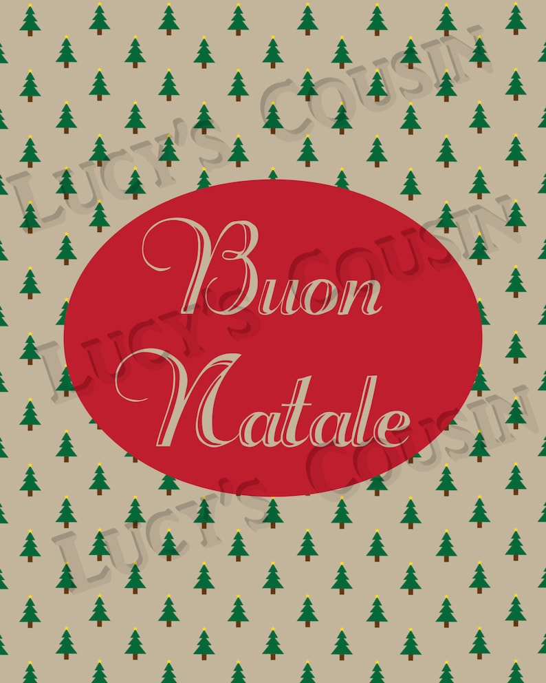 Buon Natale - Italian Christmas, Digital Print, Instant Download - Etsy