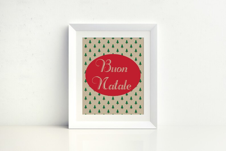 Buon Natale Italian Christmas, Digital Print, Instant Download - Etsy