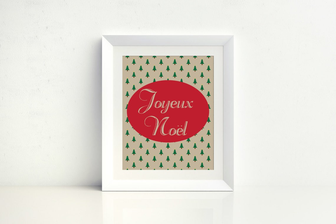Joyeux Noel French Christmas, Digital Print, Instant Download - Etsy