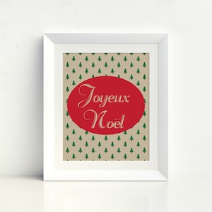 Joyeux Noel French Christmas, Digital Print, Instant Download - Etsy