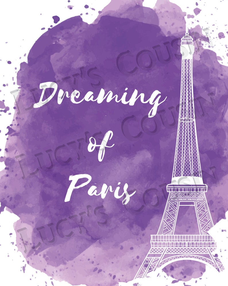 Dreaming of Paris Watercolor Digital Print Instant Download - Etsy