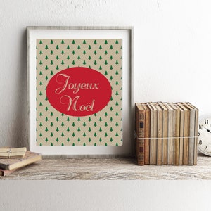 Joyeux Noel French Christmas, Digital Print, Instant Download - Etsy
