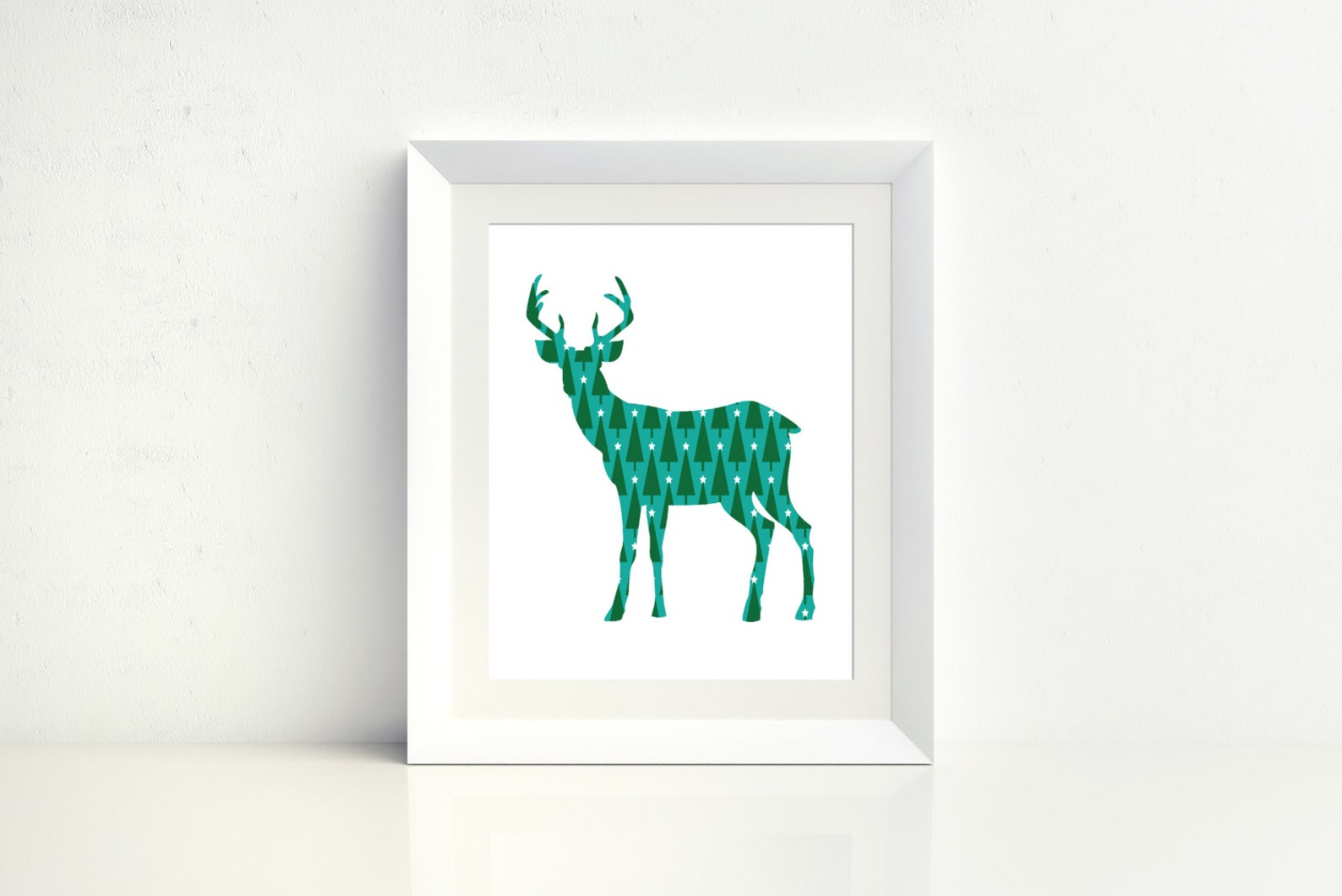 Deer Buck Pattern - Christmas Digital Print, Instant Download - Etsy