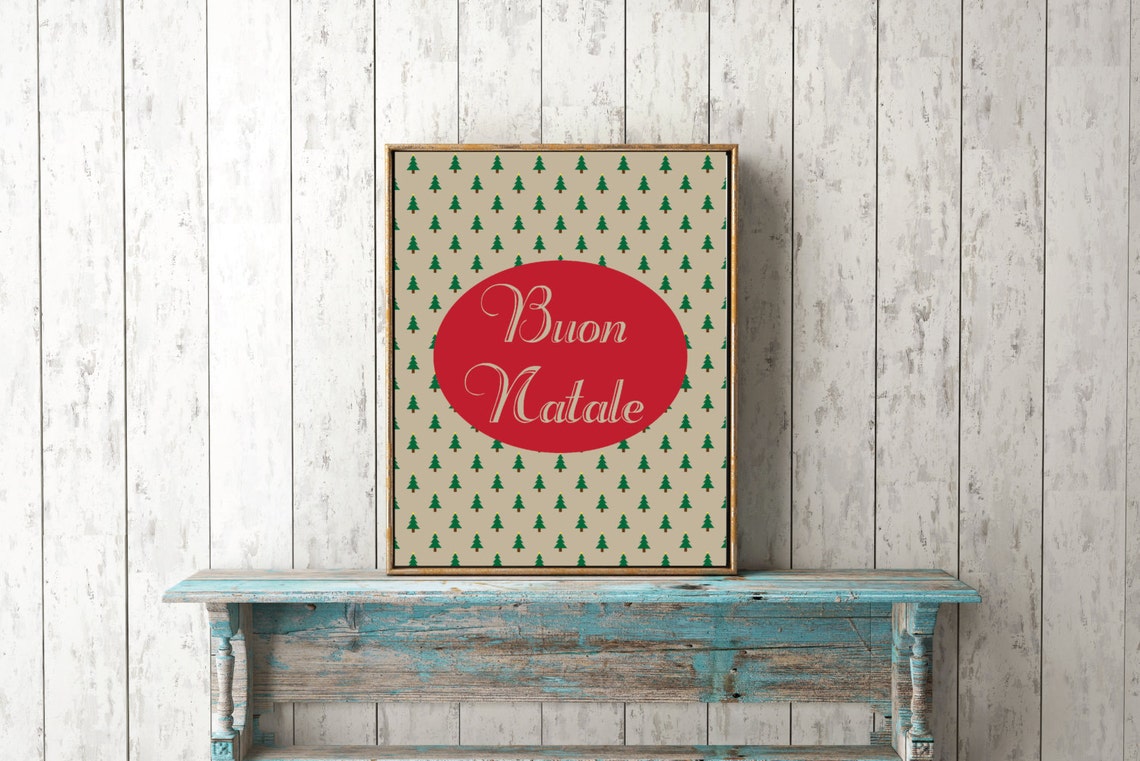 Buon Natale Italian Christmas Digital Print Instant - Etsy