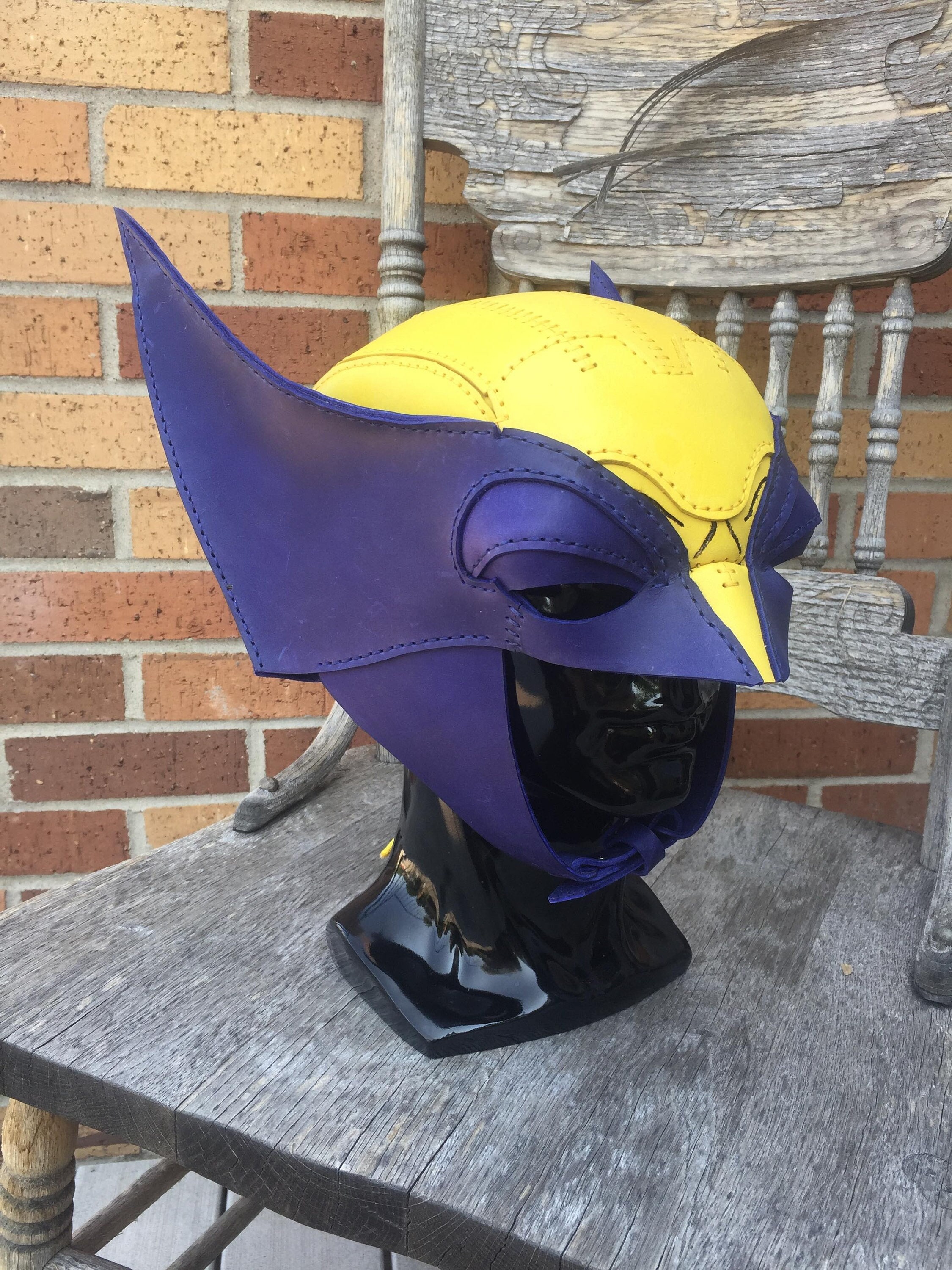 Wolverine Style Leather Helmet With or Without Mask - Etsy