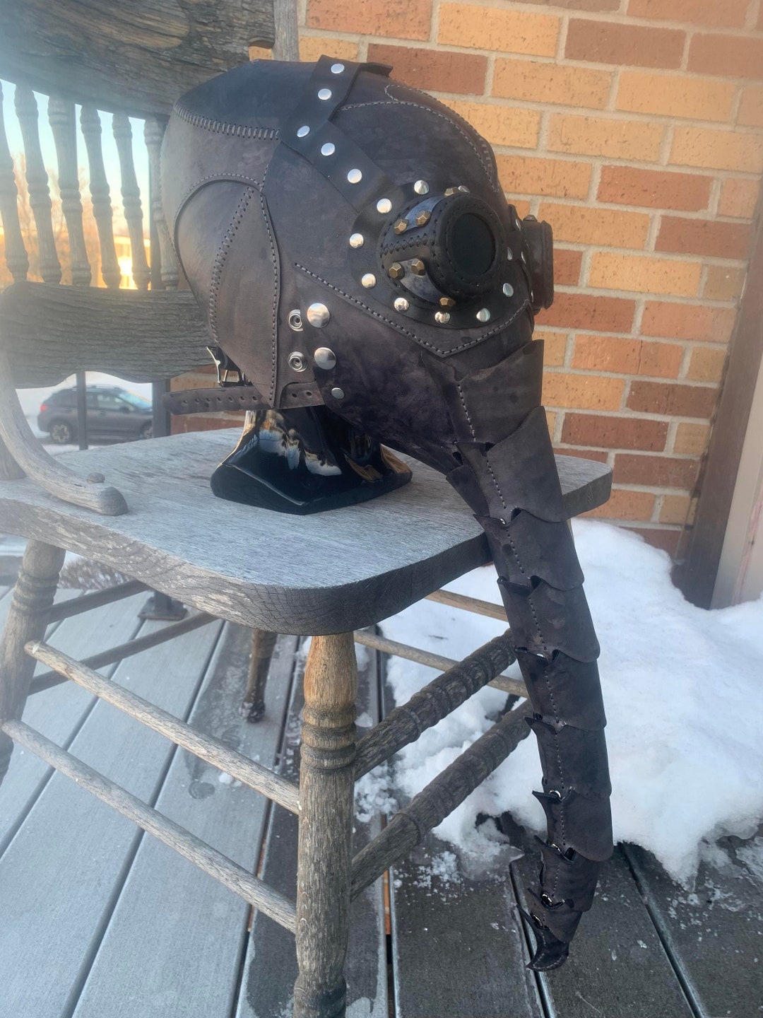 The Sandman Style Leather Helm (one of a Kind) - Etsy