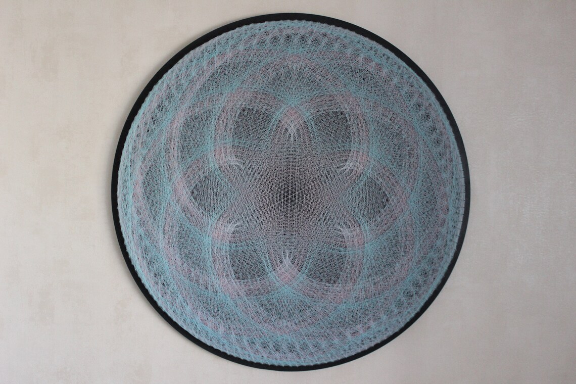 String Art SPACE LOVE Sacred Geometry Psychedelic String - Etsy