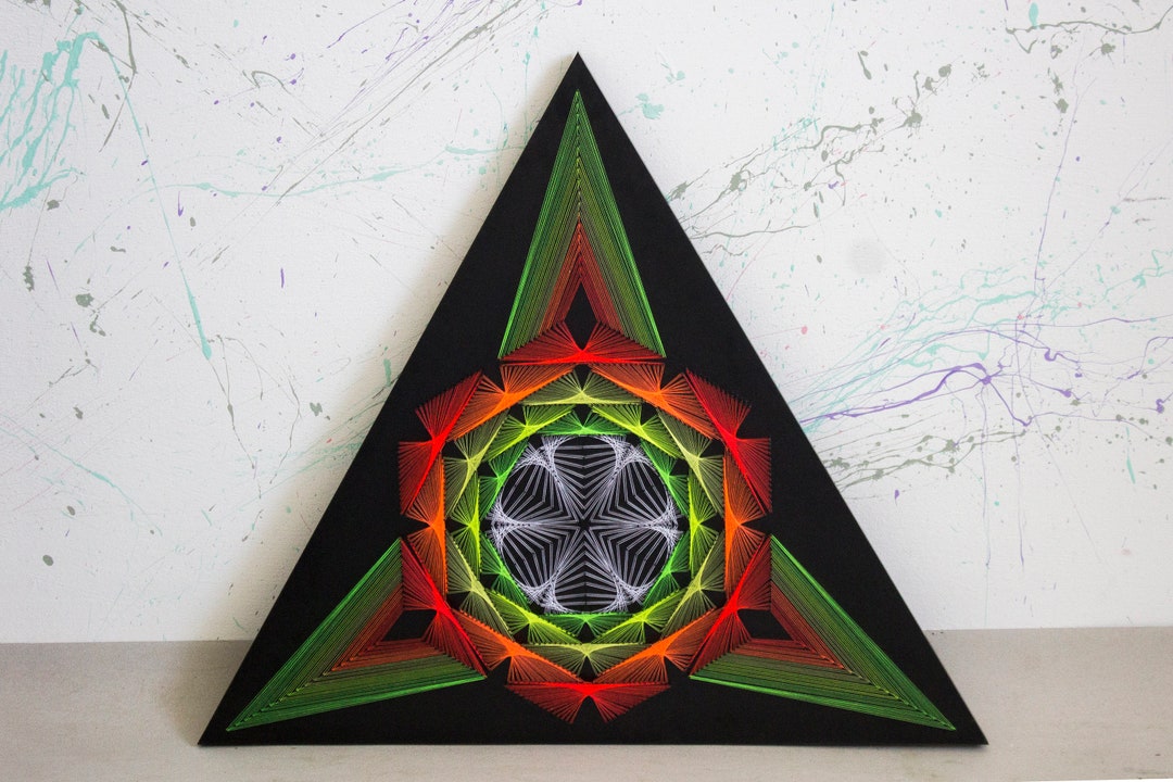 TRIANGLE String Art Sacred Geometry String Art Geometry Mandala Zen ...