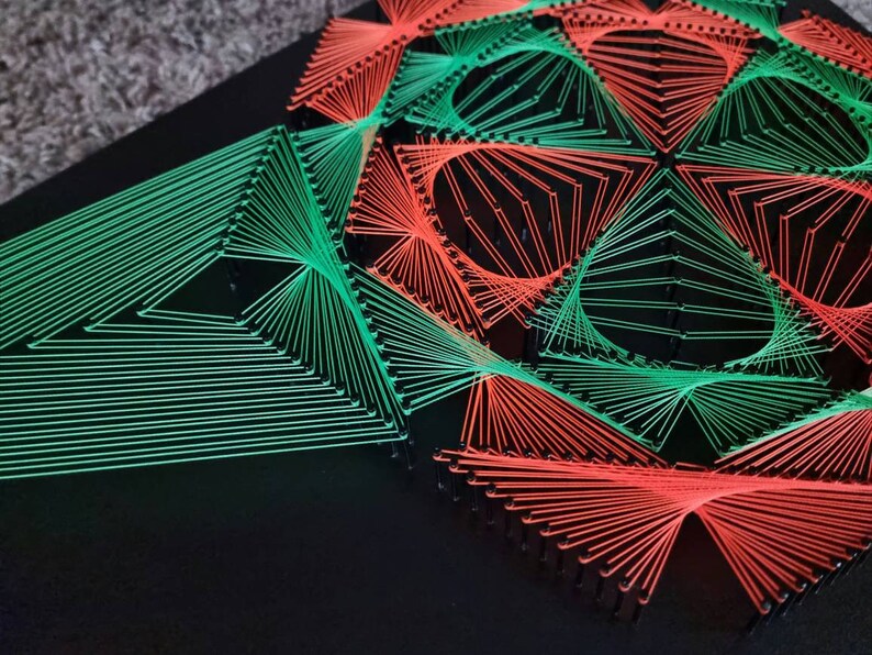 TRIANGLE String Art Sacred Geometry String Art Geometry - Etsy