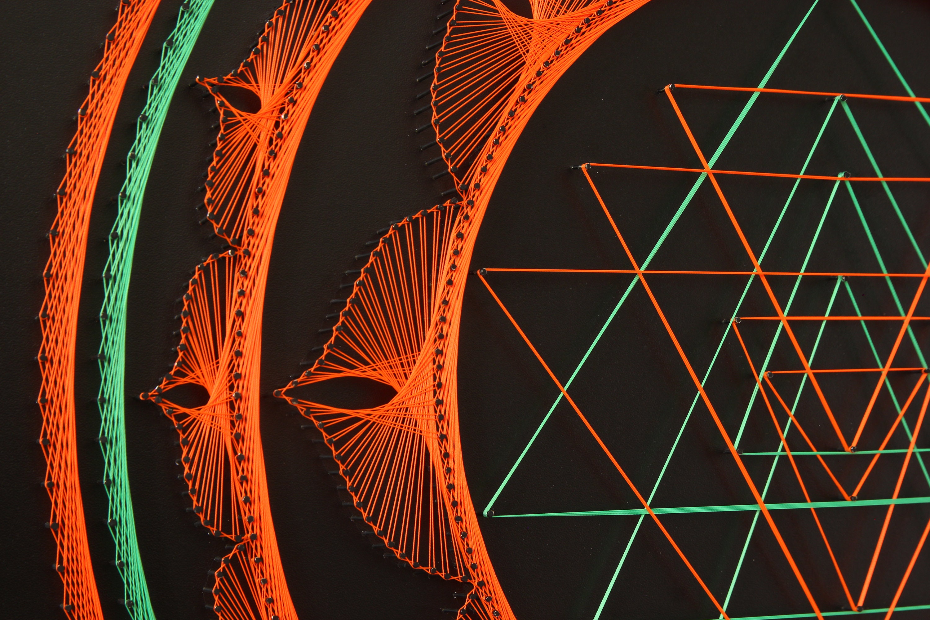 SRI YANTRA String Art Sacred Geometry Meditation Wall Art Home - Etsy