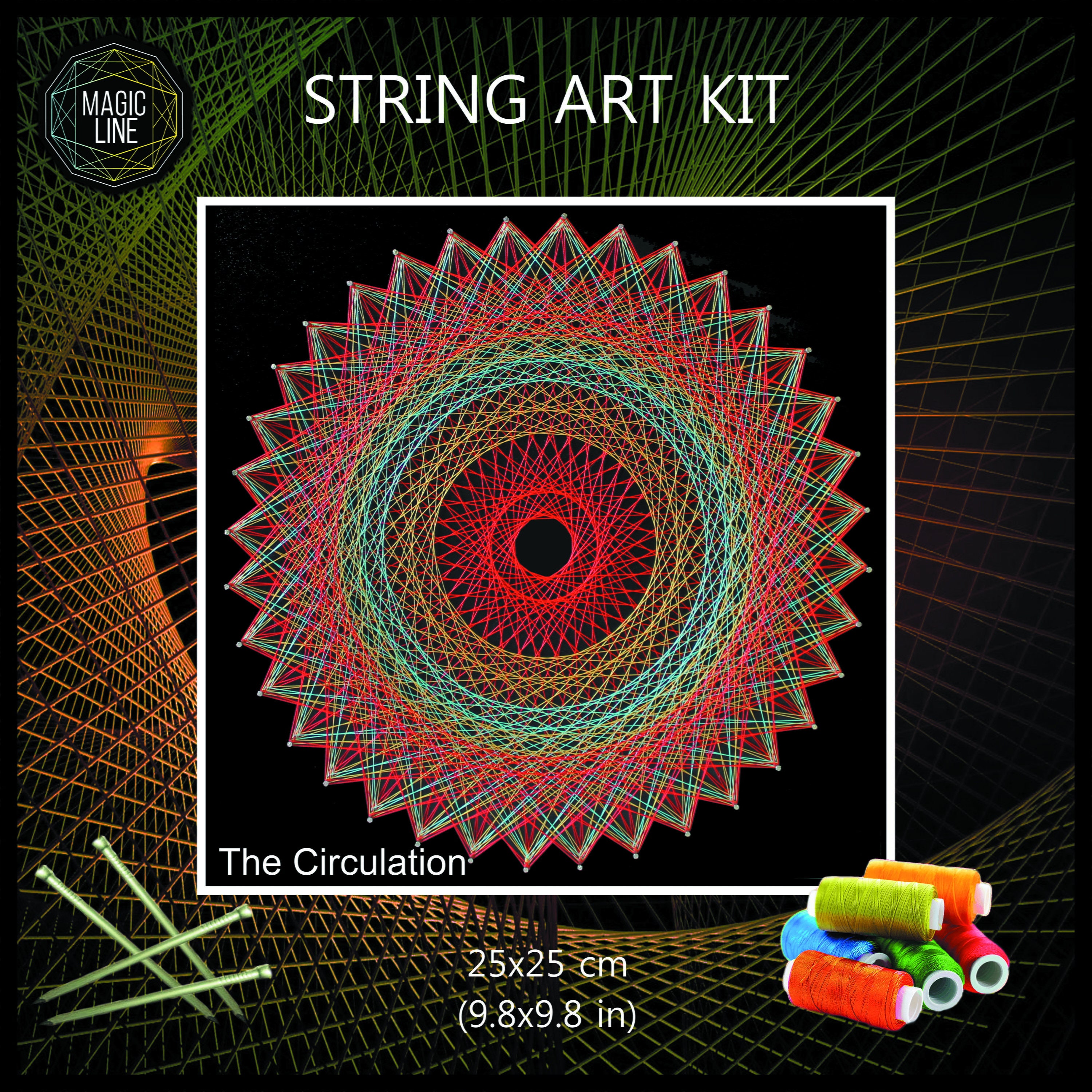 String Art Kit the Circulation DIY Mandala Nail - Etsy
