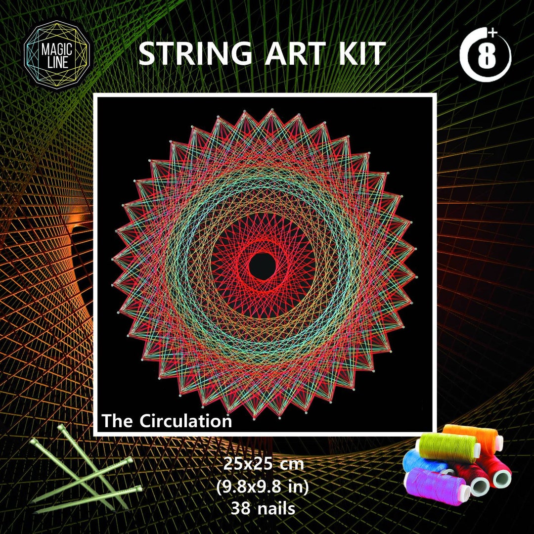 3 String Art Kits " Flower of Life","the Universe" , "the Circulation ...