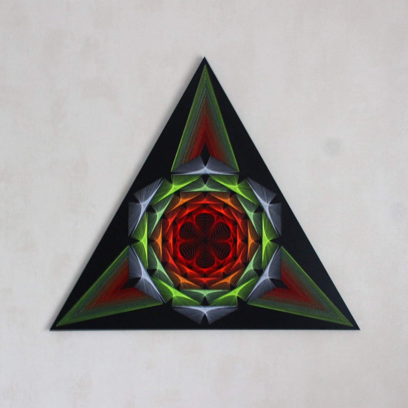 TRIANGLE String Art Sacred Geometry String Art Geometry - Etsy